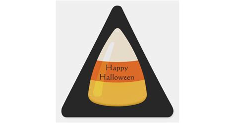 Halloween Candy Corn Triangle Sticker Zazzle