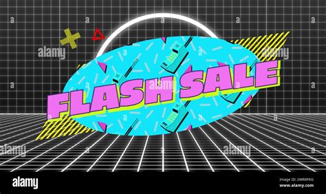Image Of Flash Sale Text Over Colourful Shapes Changing Stock Photo Alamy