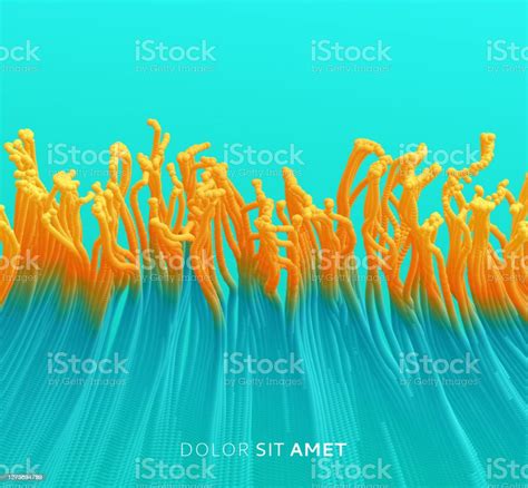 동적 방출 입자가 있는 배열입니다 추상적 배경입니다 3d 벡터 그림입니다 0명에 대한 스톡 벡터 아트 및 기타 이미지 0명 3차원 형태 가리기 Istock
