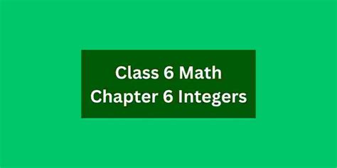 Mcq For Class 6 Math Chapter 6 Integers Mcq4all