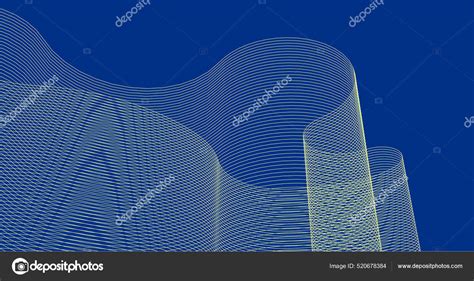 Abstract Geometric Background Linear Structure Rendering Stock Vector