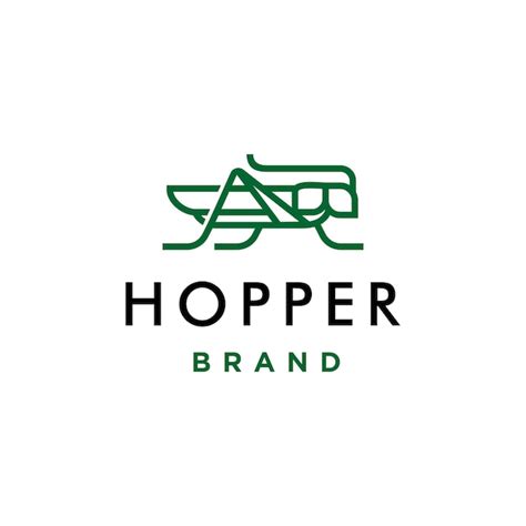 Premium Vector Grasshopper Logo Cricket Insect Icon In Trendy Minimal