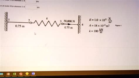 Solved Kindly Note That The Stiffness K Value Is 1000 Kn M And Not 100 Determine A The
