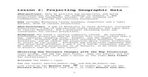 Lab3 Paul Bolstad Projectio Web ViewLesson 2 Projecting