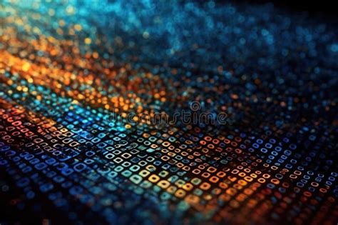 Colorful Technology Binary Matrix Code Abstract Wallpaper Patern