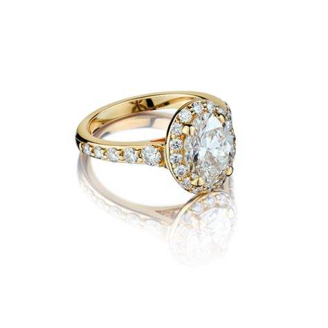 Gia 174 Carat Natural Oval Shaped Diamond Halo Set Engagement Ring