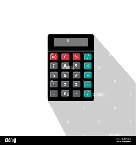 Basic Calculator With Set Of Digits Isolated On White Flat Design Eps 10 Vector Illustration