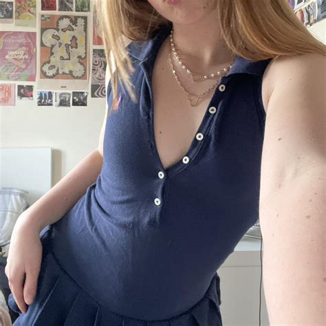 The Coolest Ralph Lauren Polo Dress Ruffled Skirt Depop
