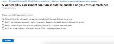 使用 Microsoft Defender 弱點管理來啟用弱點掃描 Microsoft Defender For Cloud Microsoft Learn