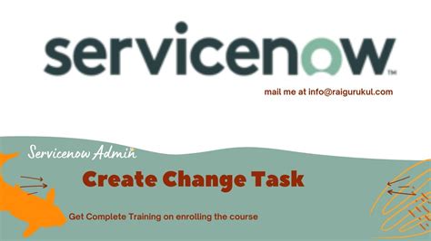 How To Create Change Task In Servicenow Servicenow Training Servicenow Admin YouTube
