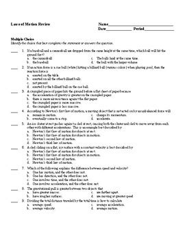Newton S Laws Of Motion Quiz By Wynn Clarke TPT