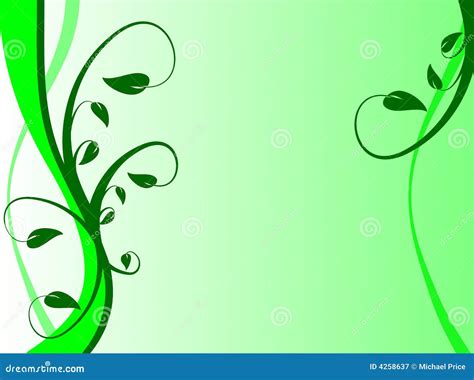 Green Floral Background Stock Vector Illustration Of Flower 4258637
