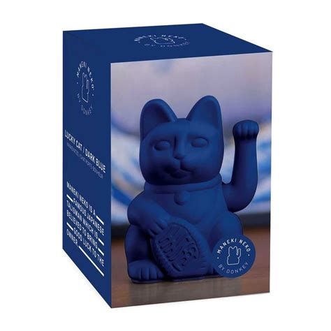 Maneki Neko Lucky Cat Dark Blue Coverover