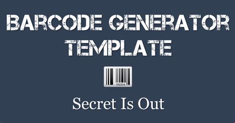 Secret Is Out Generate Bar Code In Excel Artofit
