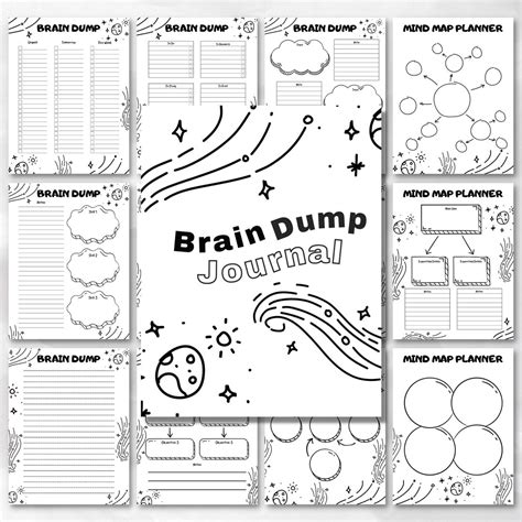 Printable Brain Dump Journal67 Page Journalmental Health Journal