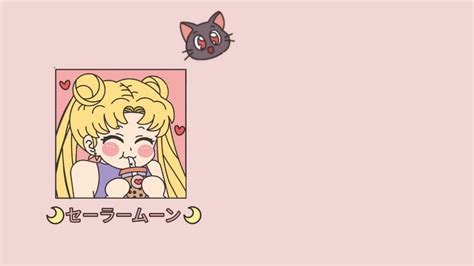 Sailor Moon Drawing With Cat And Cartoon Character
