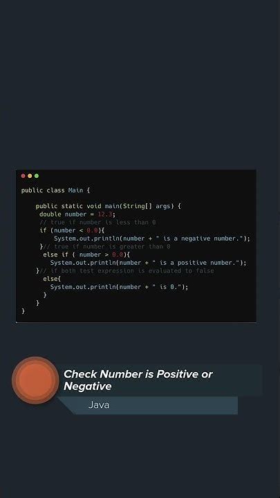 java program to check if number is positive or negative shorts