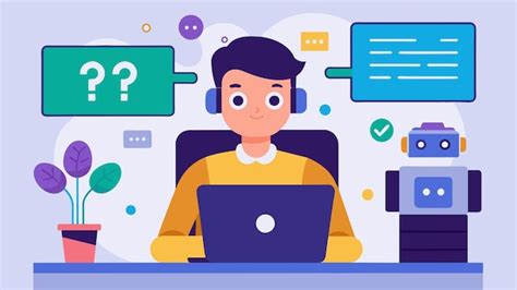 Premium Vector A Student Using A Chatbot To Ask Questions And Receive Immediate Answers While