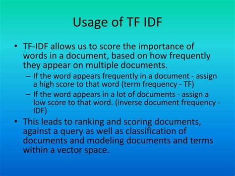 Information Retrieval 10 Tf Idf And Bag Of Words Pptx Search Internet