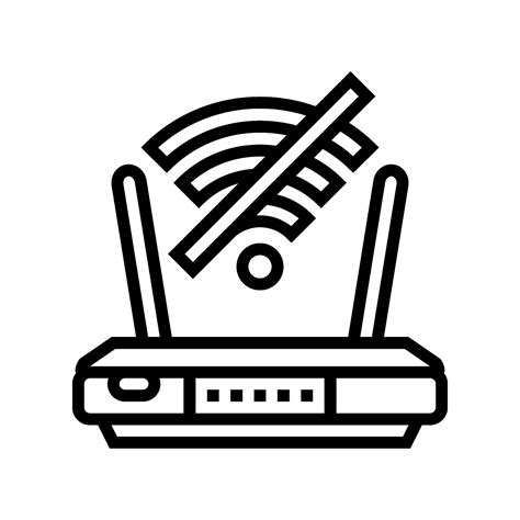 Network Troubles Repair Computer Line Icon Vector Illustration 28220279