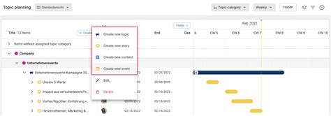 How To Create Objects In The Topic Planning Of Communications Control Staffbase Support Portal