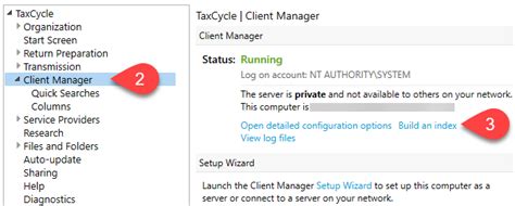 Indexing And Monitored Folders TaxCycle