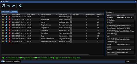 minor update v4 3 genome browser artificial life environment by chrxh