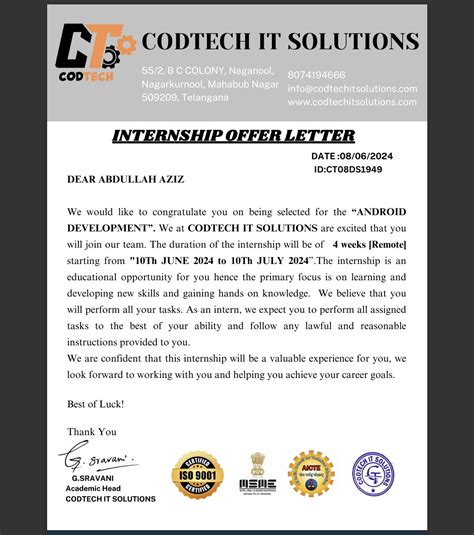 Abdullah Aziz On Linkedin Internship Codtech Androiddevelopment Programming Techjourney