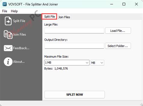 Vovsoft File Splitter And Joiner Giveaway Key Free