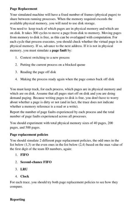 Solved Virtual Memory Management Simulation This Project Is