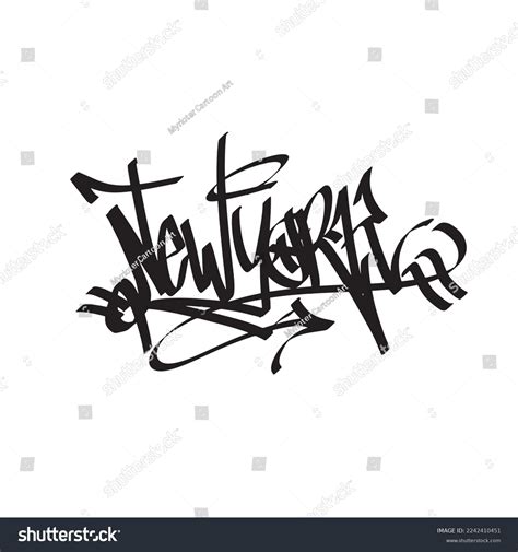 New York Word Text Street Art Stock Vector Royalty Free 2242410451 Shutterstock