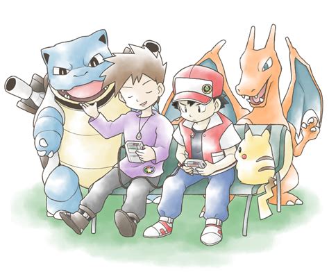 Pikachu Red Blue Oak Charizard And Blastoise Pokemon And More Drawn By Oda Dazarashi