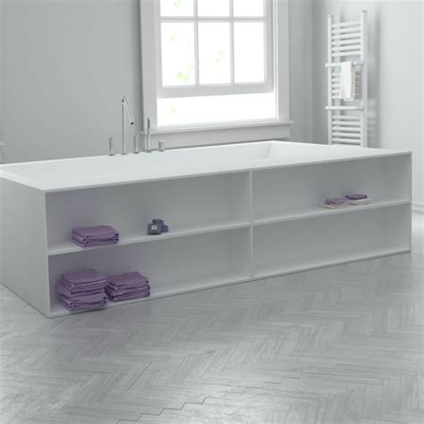 Corian® Cassiopeia Built In Dupont™ Corian® Bathtub Front Shelves