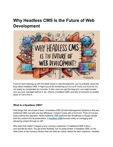 Ppt Why Headless Cms Is The Future Of Web Development Powerpoint Presentation Id13883371