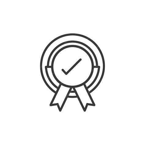 Check Mark Inside Circle With Ribbon Premium Ai Generated Vector