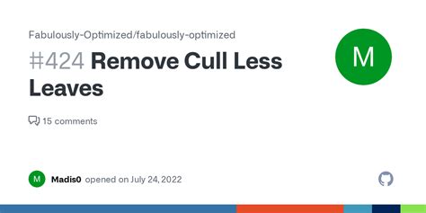 remove cull less leaves · issue 424 · fabulously optimized fabulously