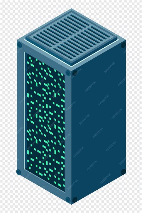 premium vector isometric server network server room 3d computer equipment storage database