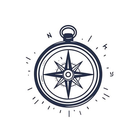 Sleek Compass Vector Line Icon For Navigational Designs Premium Ai Generated Vector