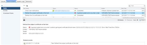 A General System Error Occurred Unable To Get Signed Certificate For Host Vsphere 65 Web