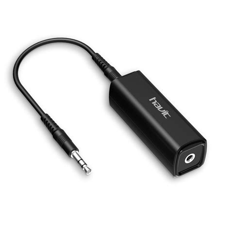 Ground Loop Isolator Havit Hv X2 3 5mm Aux Ports Black