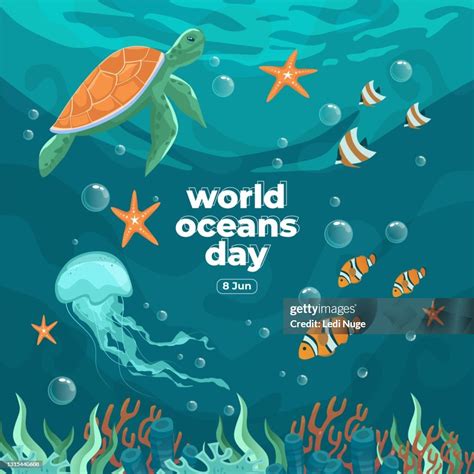 World Oceans Day 8 June Save Our Ocean Sea Turtle Jellyfish And Fish