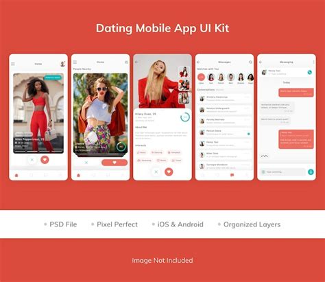 Premium Psd Dating Mobile App Ui Kit