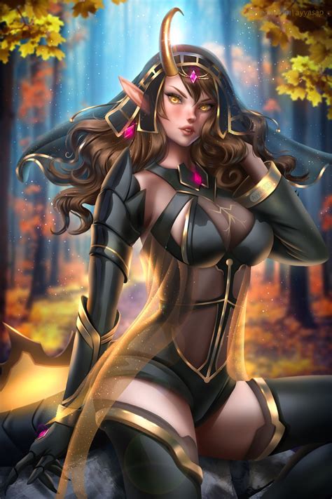 Rule 34 1girls Ayyasap Big Breasts Breasts Brown Hair Elf Female