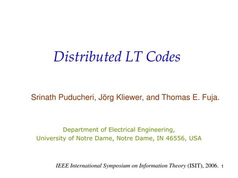 Ppt Distributed Lt Codes Powerpoint Presentation Free Download Id3207208