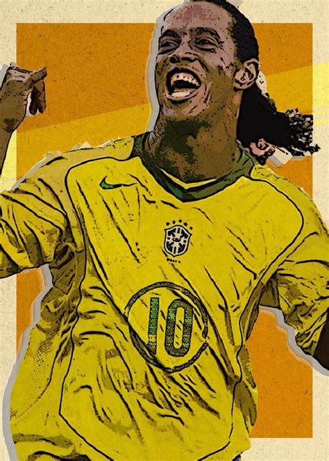 Ronaldinho Magic Skill Poster Picture Metal Print Paint By