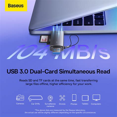 Baseus Card Reader Usb 3 0 Type C To Sd Tf Memory Card Adapter For Pc Laptop Accessories Smart