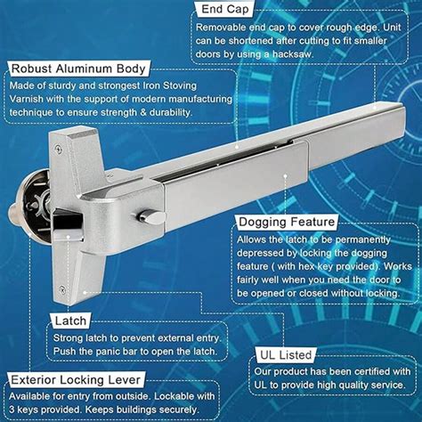 Door Push Bar Panic Exit Device Doors Lock Panic Bar Door Hardware Ul Listed Aluminum Made