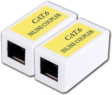 Mx Utp Cat6 Inline Coupler Inline Lan Female To Female Extender Plug Pack Of 2 Lan Adapter
