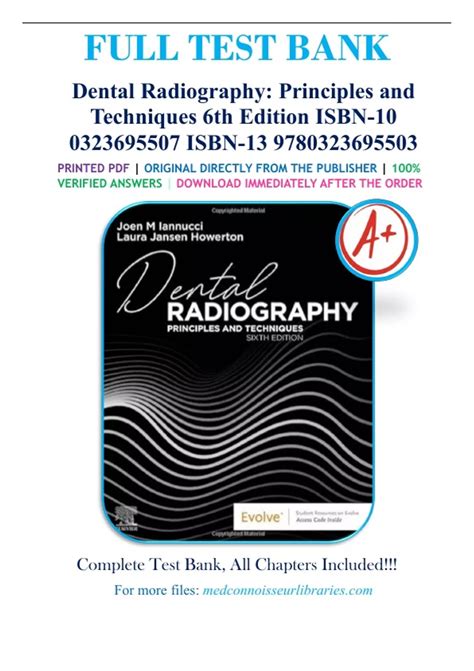Test Bank For Dental Radiography Principles And Techniques 6th Edition By Joen Iannucci And Laura