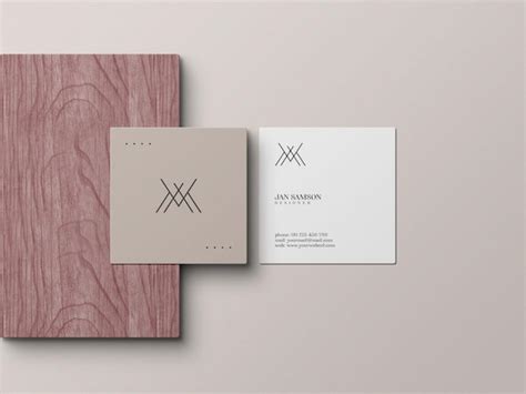 정사각형 명함 이랑 프리미엄 Psd 파일